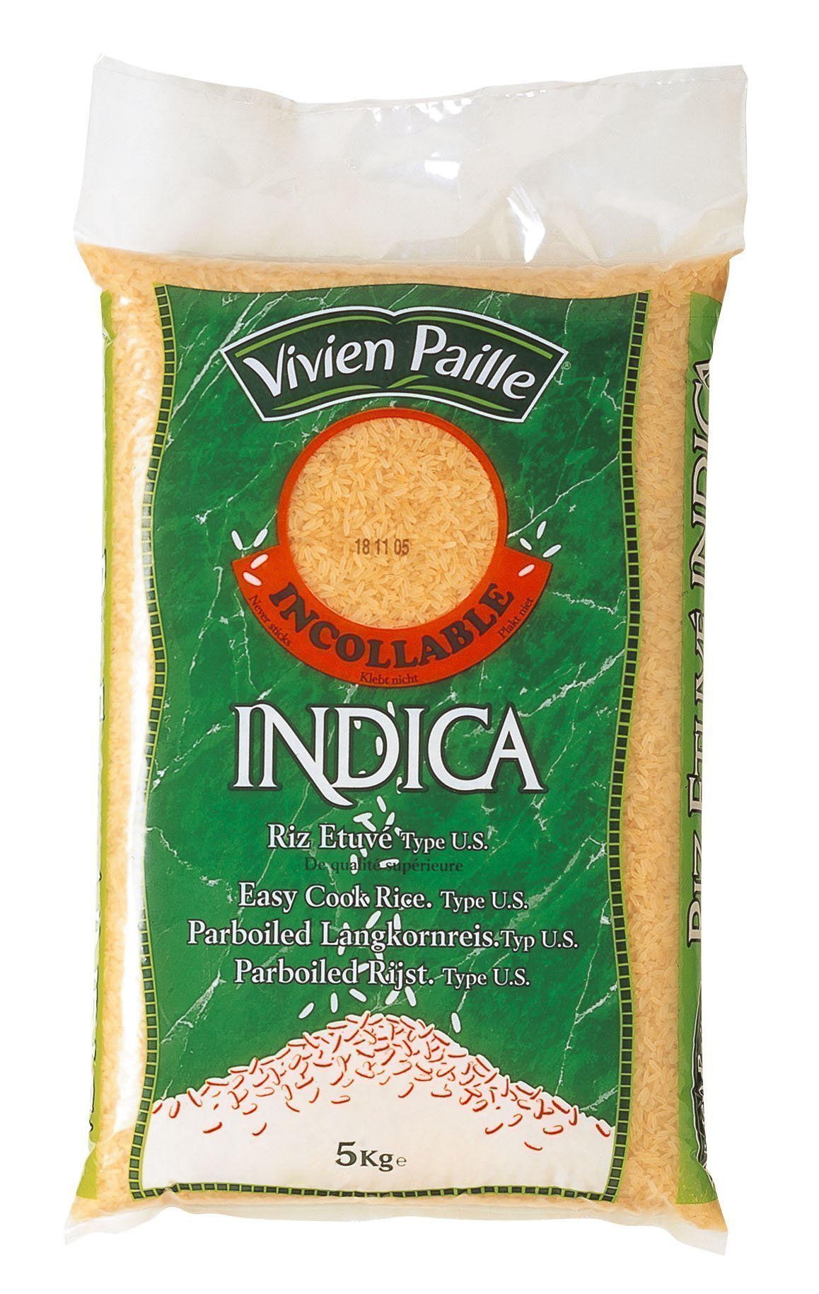 Vivien Paille Riz long Indica sac 5kg | Riz - Good épices
